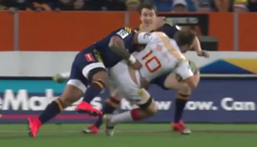 Andrew Horrell feels Malakai Fekitoa's full force in Super Rugby ...