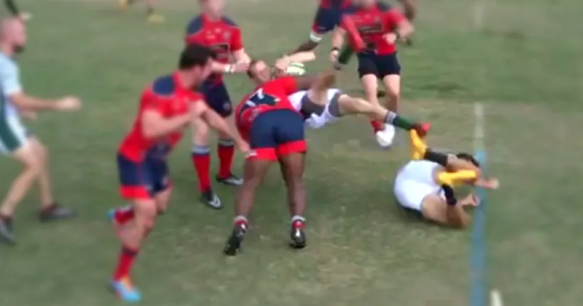 Crunching tackle plants fullback into the ground in Florida, USA ...