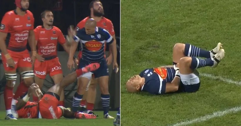 Ricky Januarie floored by below the belt kick from Semi Radradra ...