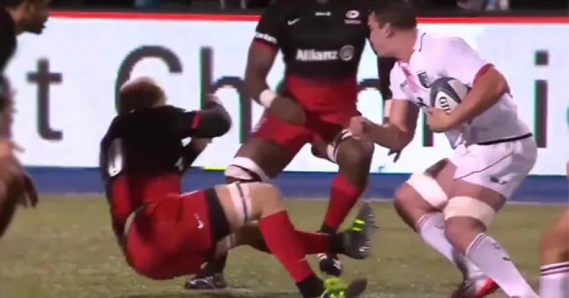 Louis Picamoles huge carry bumps off attempted tackle of Jackson Wray ...