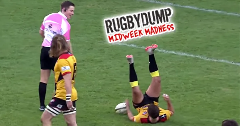 Midweek Madness - Referee accidentally trips flyhalf before kick at ...