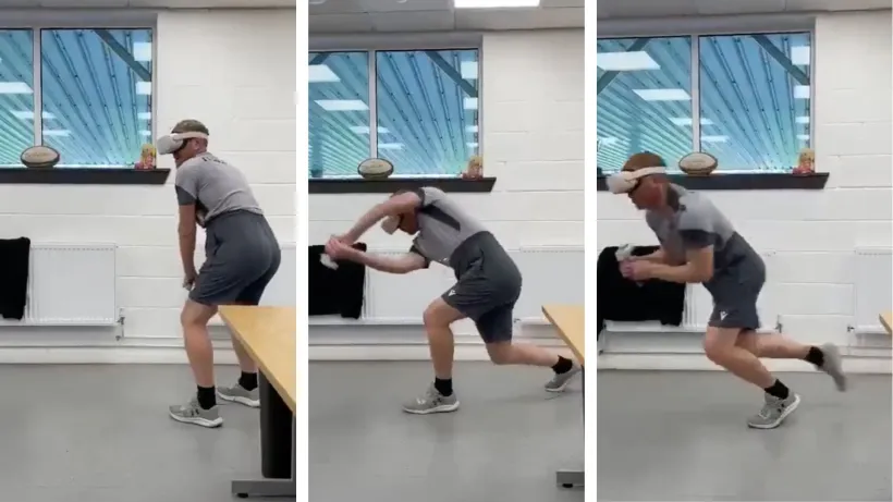 WATCH: Virtual reality goes wrong for Northampton Saints coach Sam ...