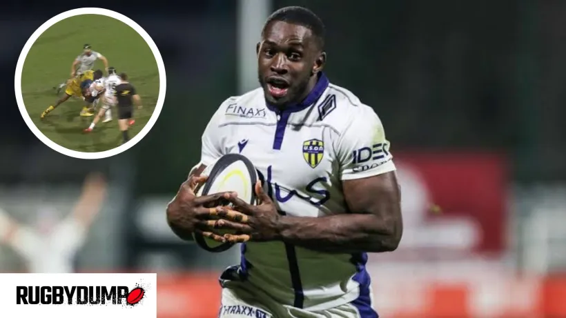 Cameroonian powerhouse winger flattens six defenders to score | Rugbydump