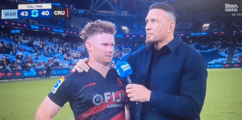 Mitch Drummond pays tribute to the Mo'unga family in emotional interview | Rugbydump