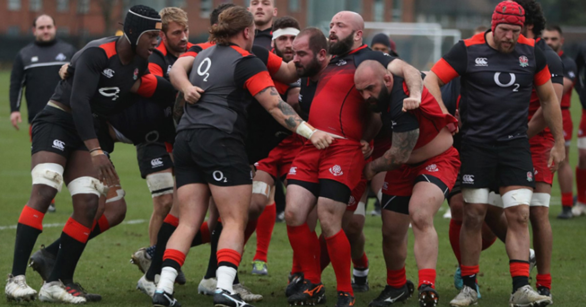 A look at England and Georgia's epic scrum training session | Rugbydump
