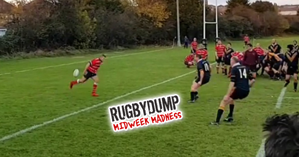 Perfectly executed back heel kick 100m try goes viral | Rugbydump