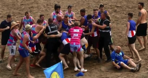 Police called as beach Touch Rugby tournament descends into boxing ...