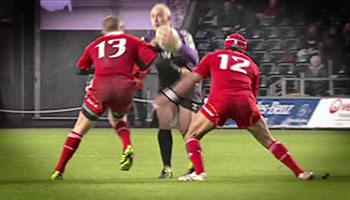 Sam Tuitupou and Keith Earls big dump tackle on Richard Fussell | Rugbydump