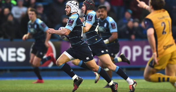 Matthew Morgan's stunning solo try helps Cardiff Blues to quarter ...