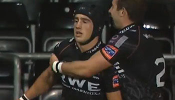Matthew Morgan scores 90m solo effort for Ospreys against Edinburgh ...