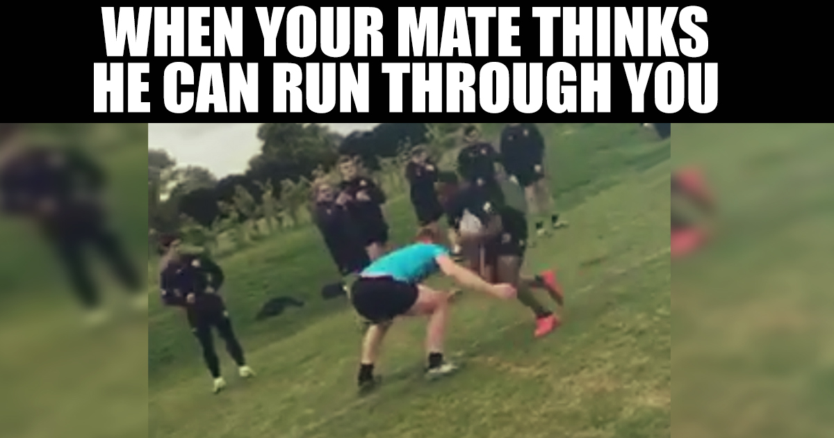 'Run it Straight Challenge' doesn't end well for this guy | Rugbydump