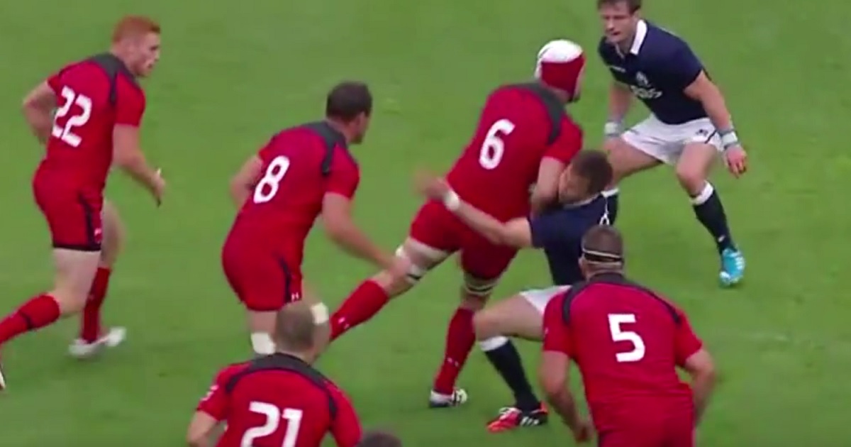 That time Jebb Sinclair got red carded for running through a defender ...