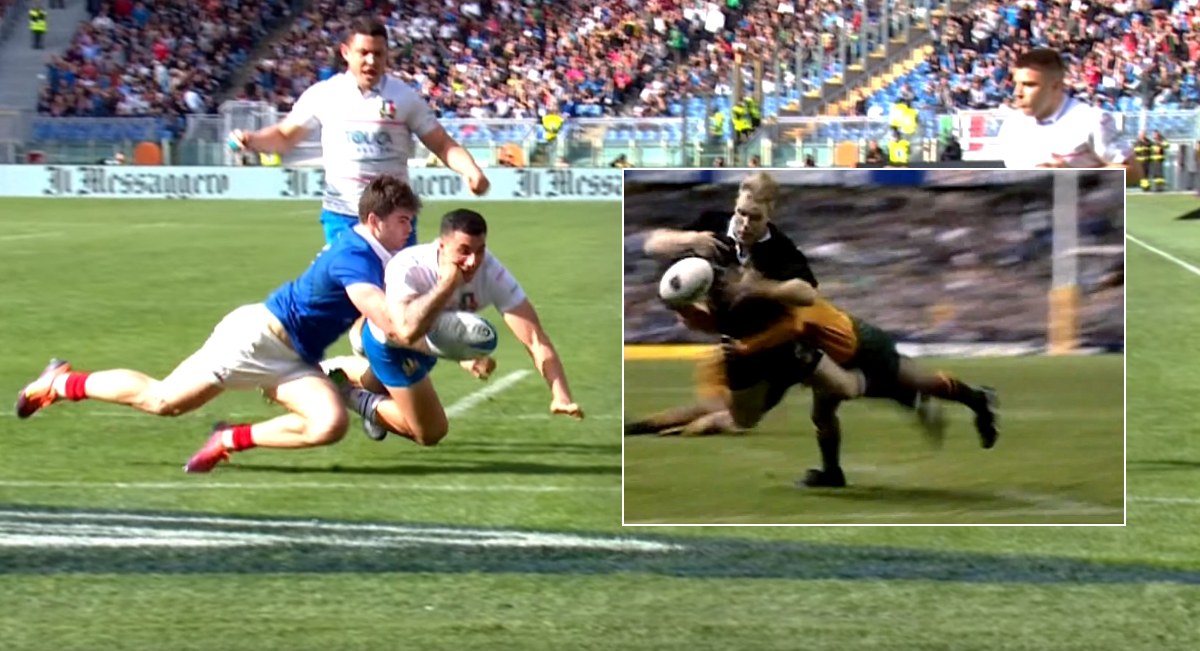 Penaud's try line effort is right up there with the closest thing to ...