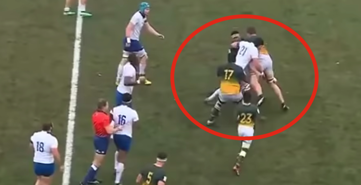 WATCH: Funny video mocks Springbok U20 after receiving huge hit | Rugbydump