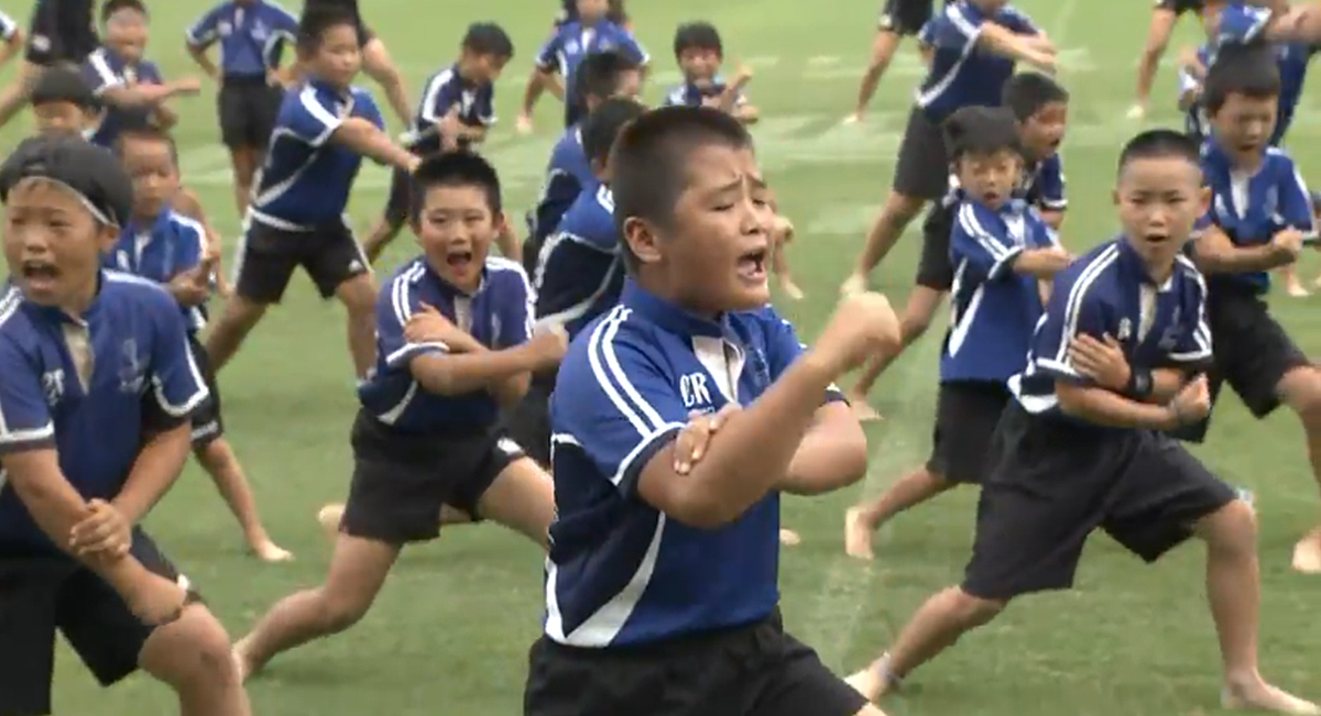 Japanese school kids are taking their Haka performances to another ...