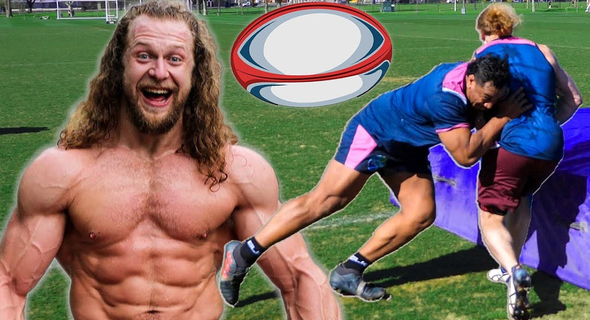 Bodybuilding sensation tries Rugby, gets smashed | Rugbydump