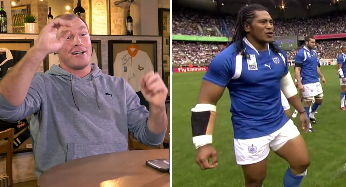 Burger describes what it was like to play against the 'biggest human on ...