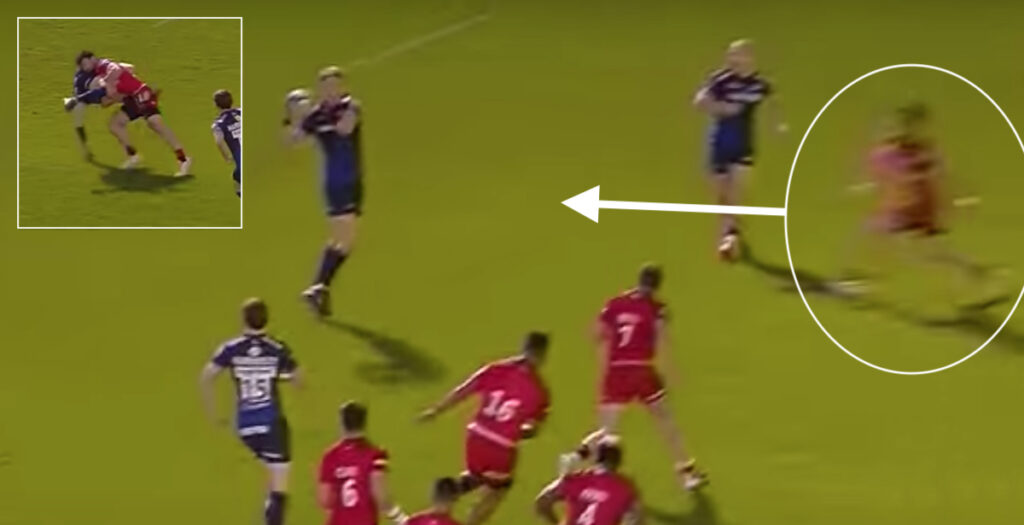Lovely textbook dump tackle leads to slick cross field try for Sarries ...