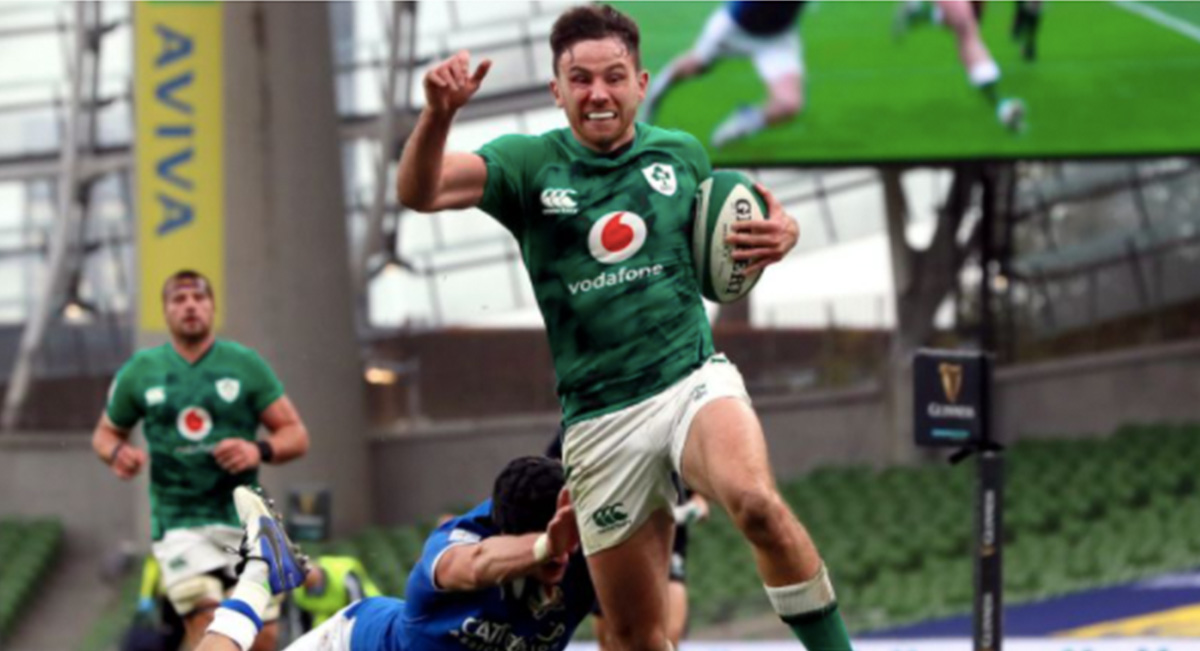Debutant Ireland winger scores dream first half brace | Rugbydump