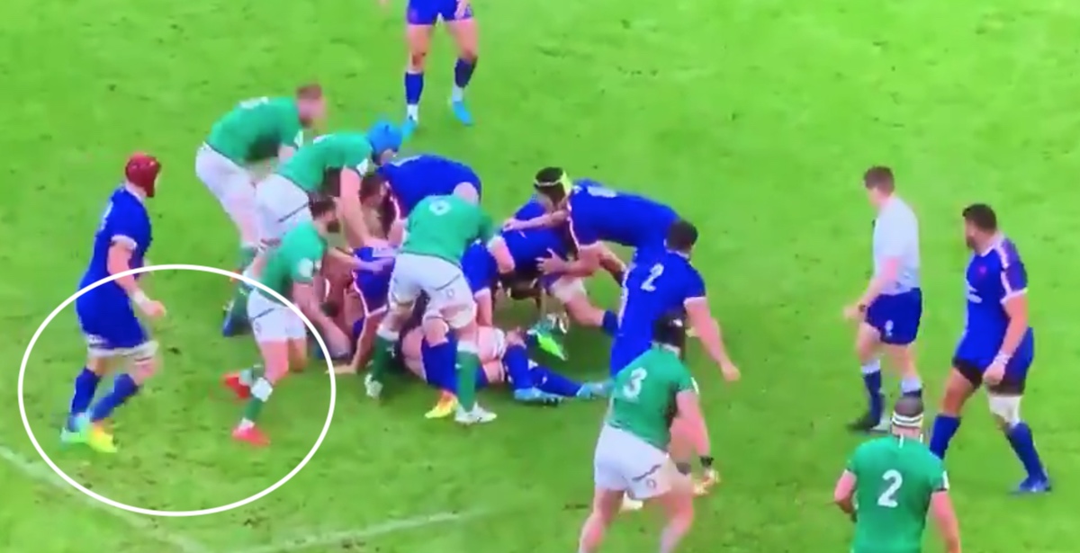 WATCH: French lock Le Roux risks red card with attempted second trip in ...