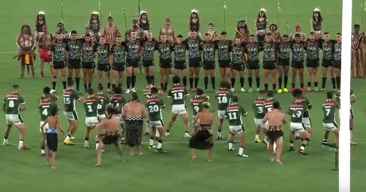 Spine tingling scenes as Indigenous All Stars face off against Maori ...