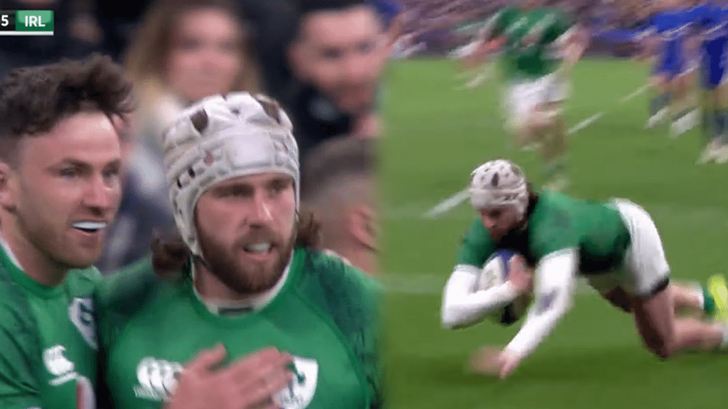 New Ireland rugby superstar scores sensational first international try ...