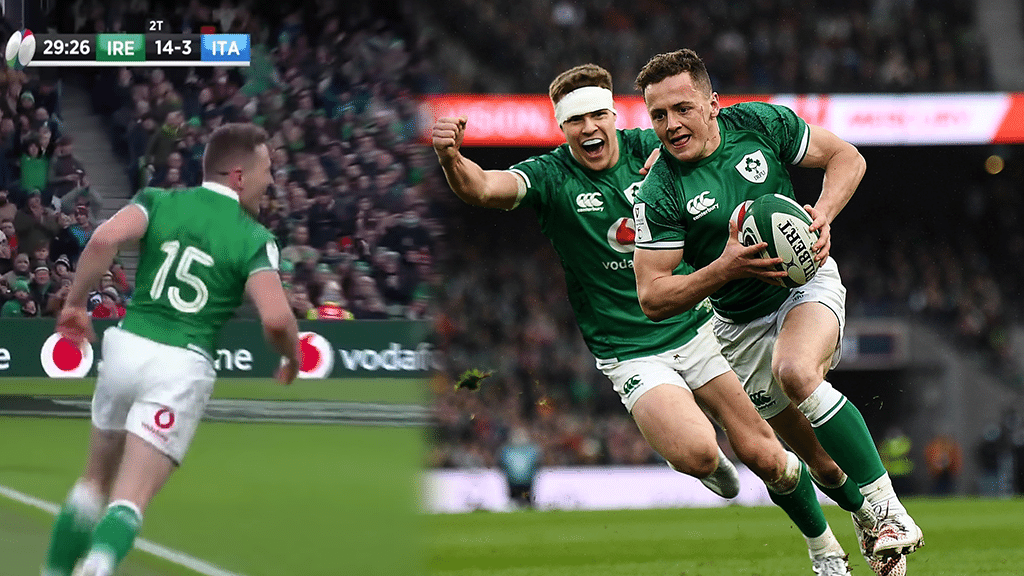 WATCH: Ireland fullback Mike Lowry bags two tries on debut | Rugbydump