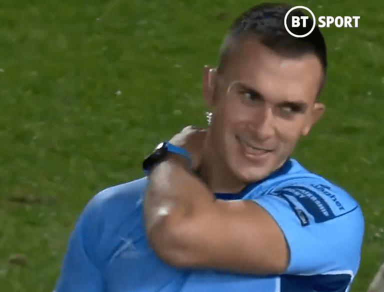 Bad day for referee Adam Leal as he takes a battering and then gets ...