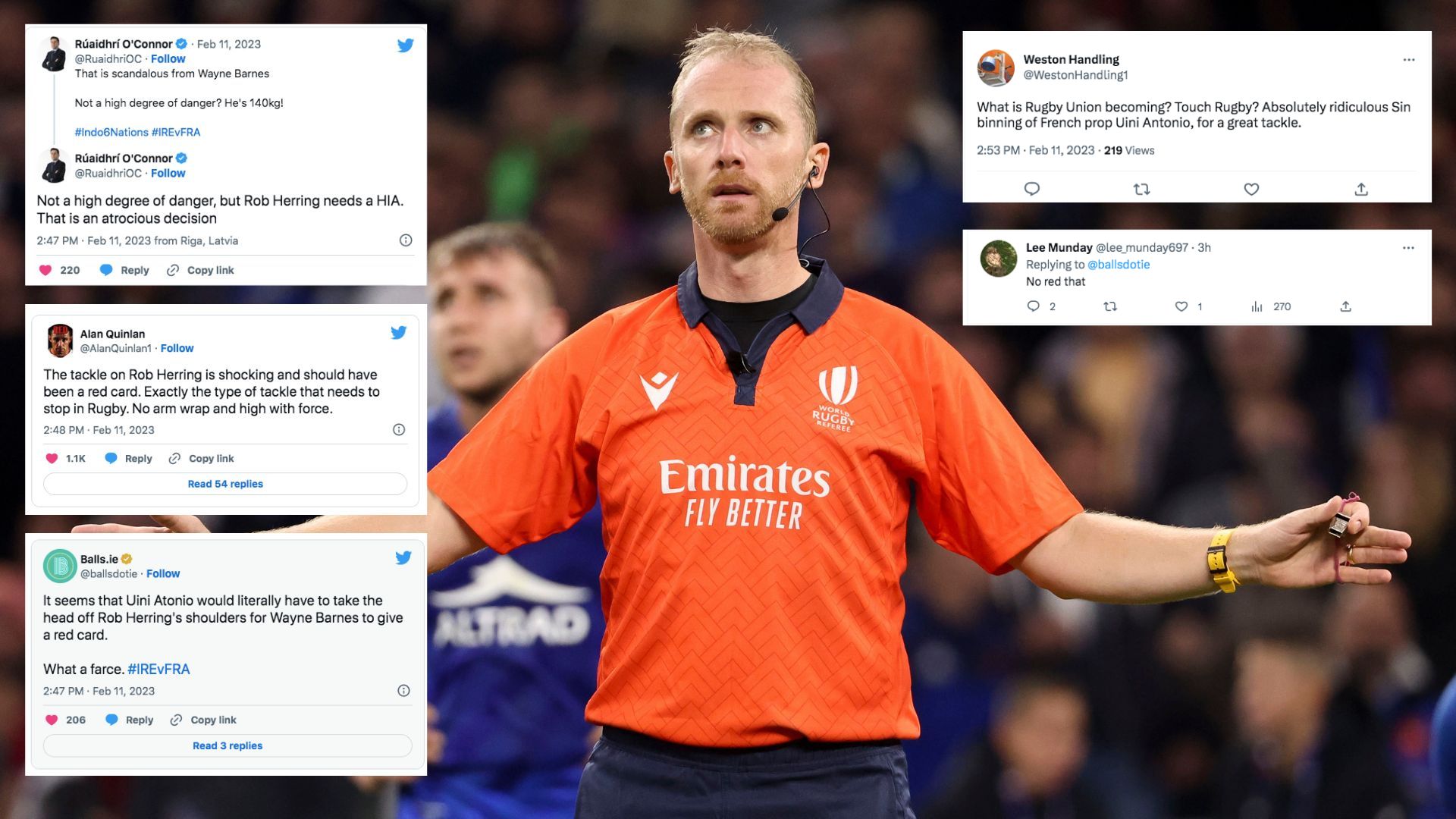 Wayne Barnes Copping Flak Online For ‘Ridiculous Decision’ In Ireland ...