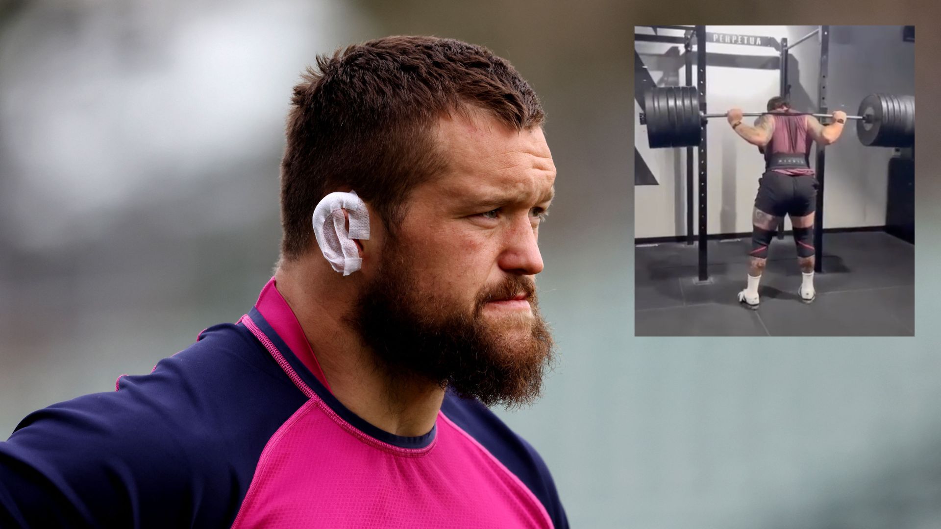 Irish prop Andrew Porter shows off ridiculous strength in the gym ...