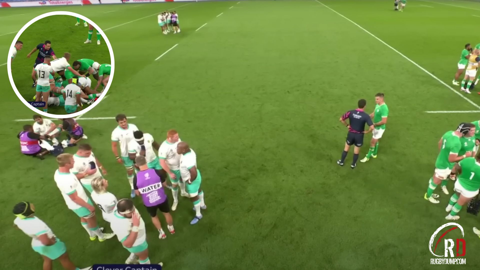 Brilliant conversation between Johnny Sexton and Ben O'Keefe caught on ...