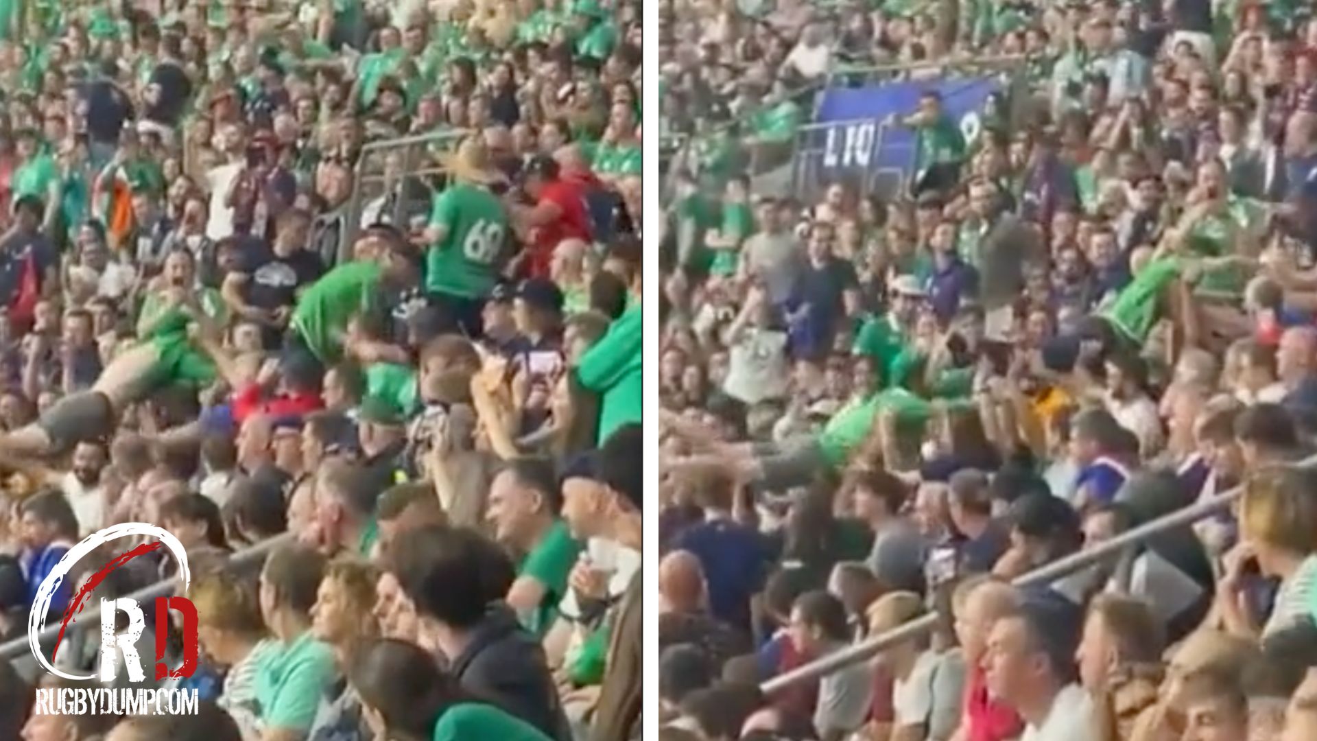 Irish fans cunningly find the quickest route to the Stade de France bar ...
