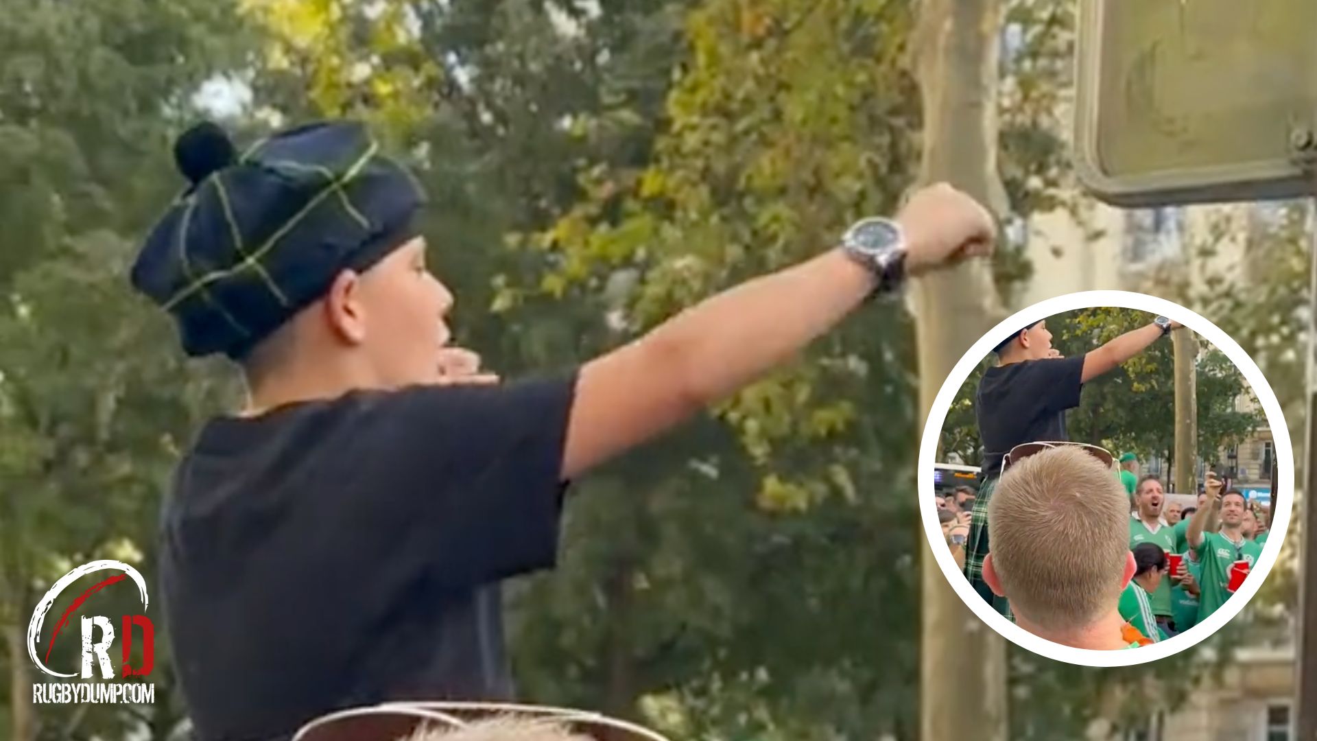 Young Scottish fan leads brilliant rendition of Flower Of Scotland ...