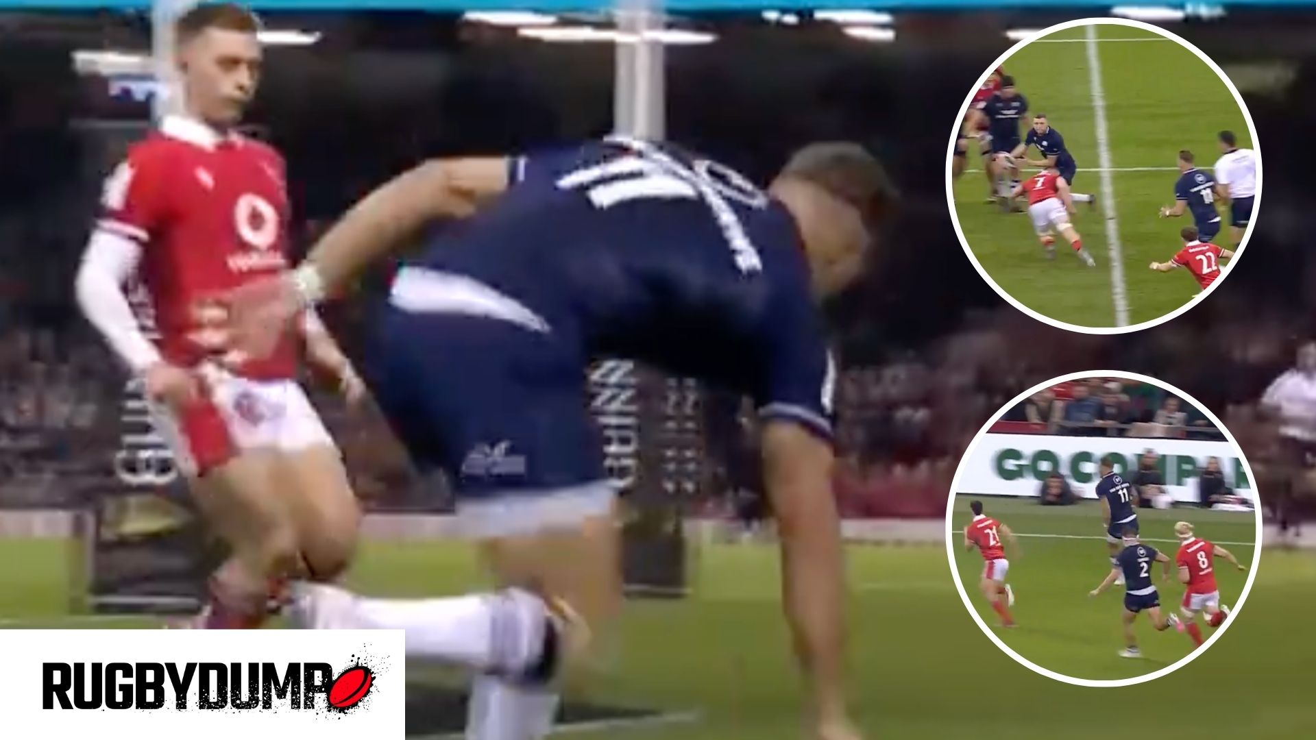 Duhan does it again with long range try vs Wales | Rugbydump