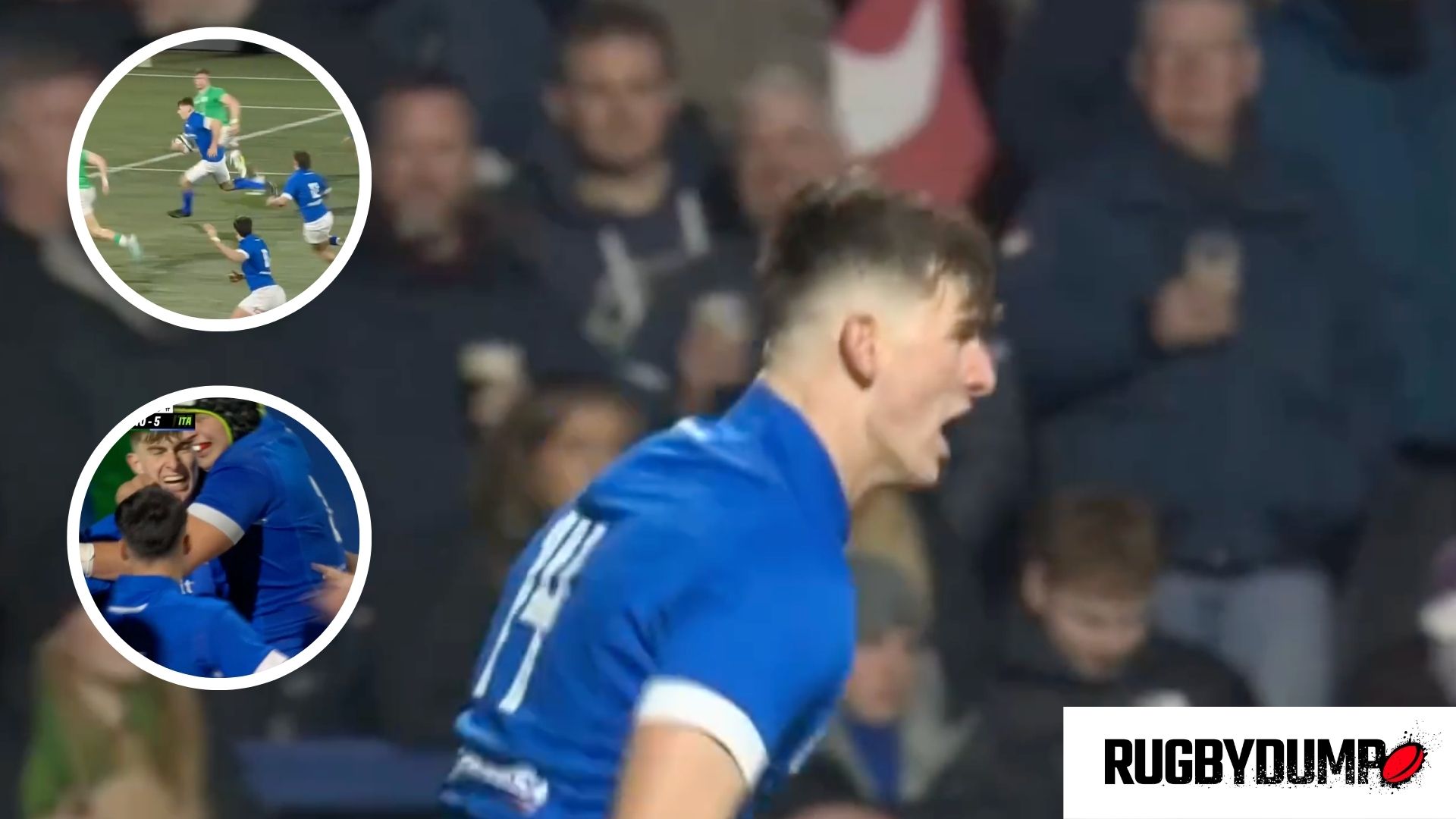 Italian U20 powerhouse winger scores two 'van der Merwe' style tries ...