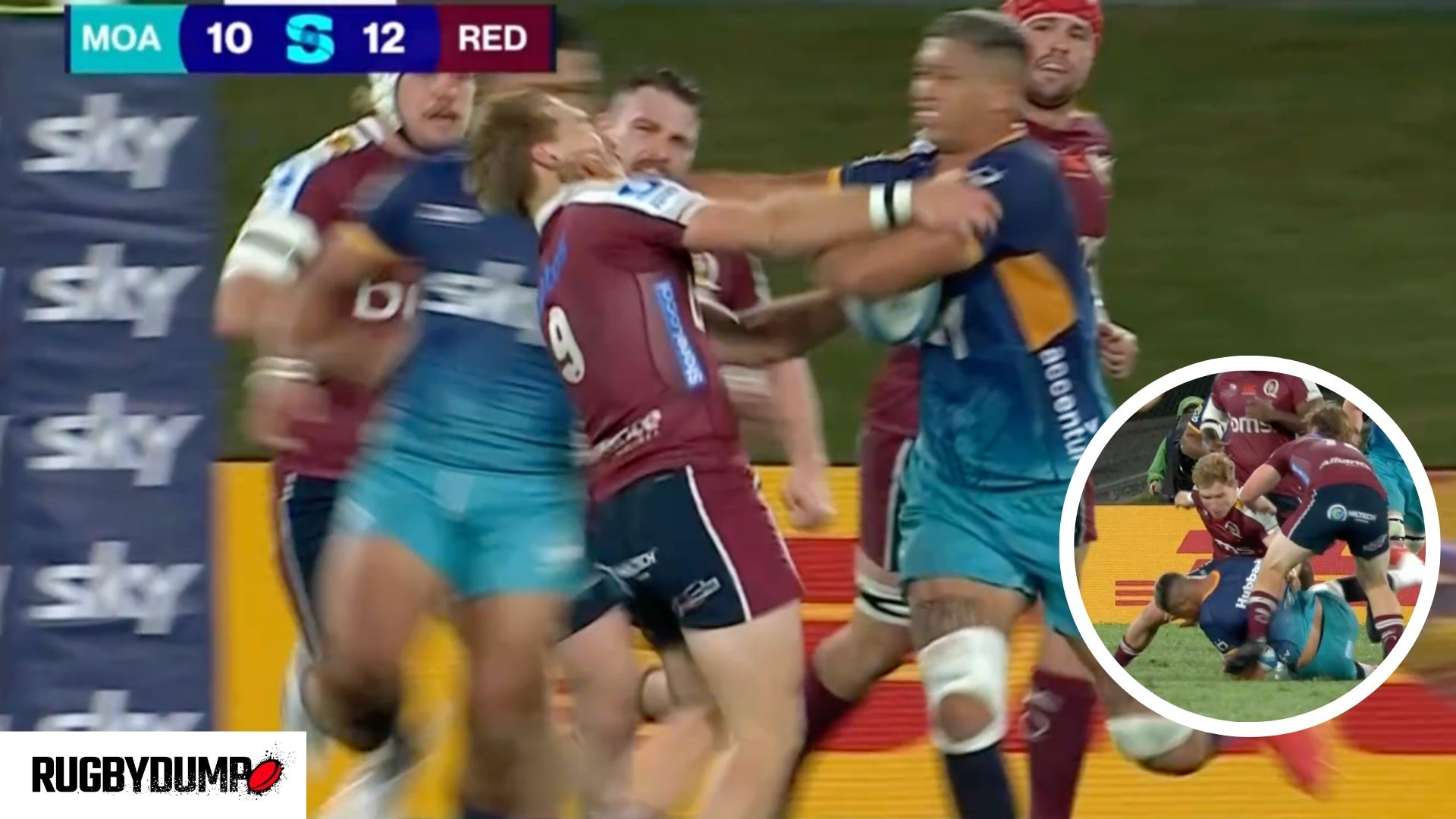 Moment of madness has Reds captain sent off | Rugbydump