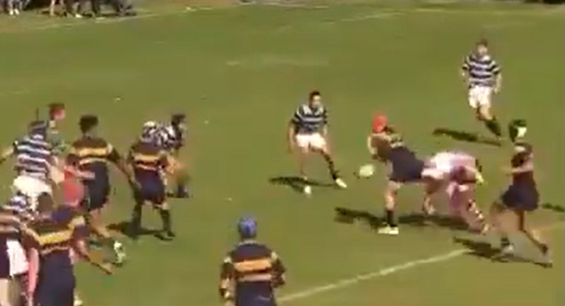 Referee makes 'tackle of the season' as he gets too close to the action ...