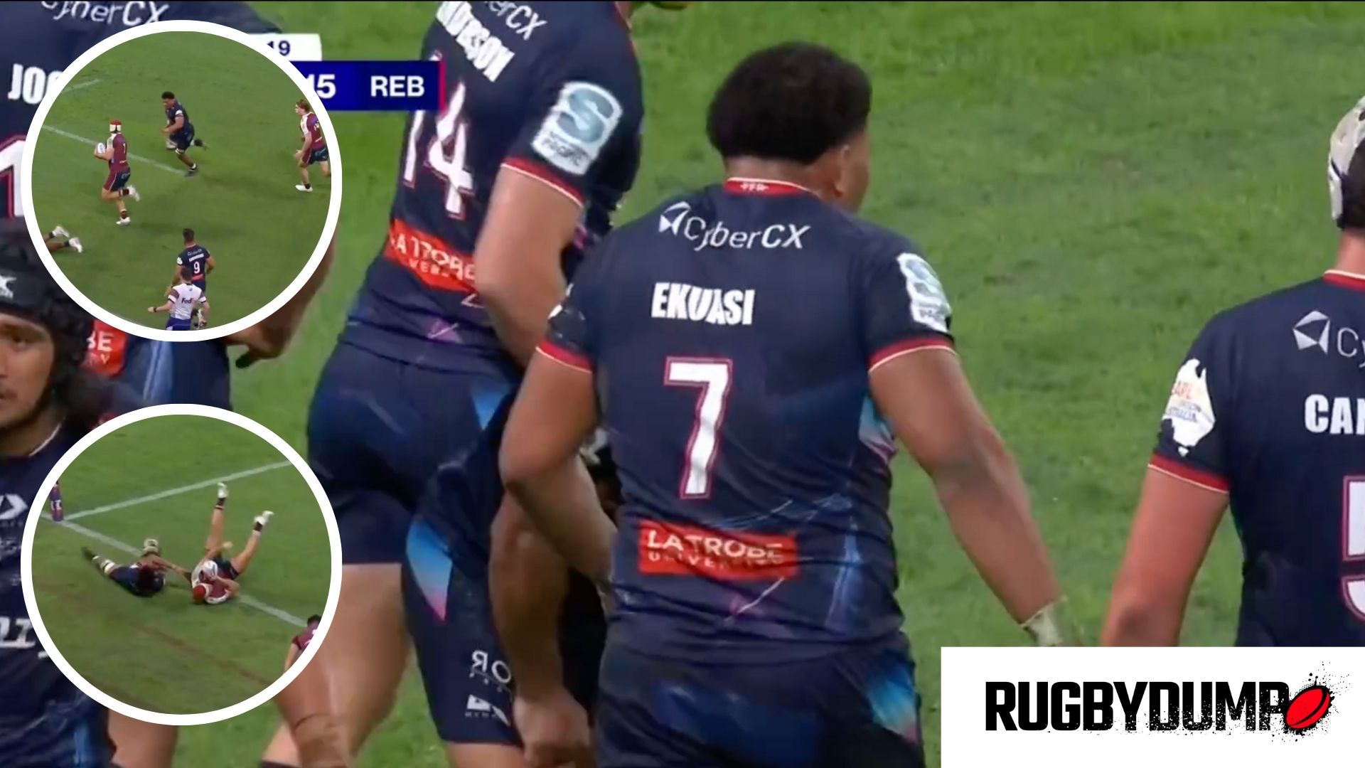 WATCH: Rebels backrow with MONSTER tackle vs Reds | Rugbydump